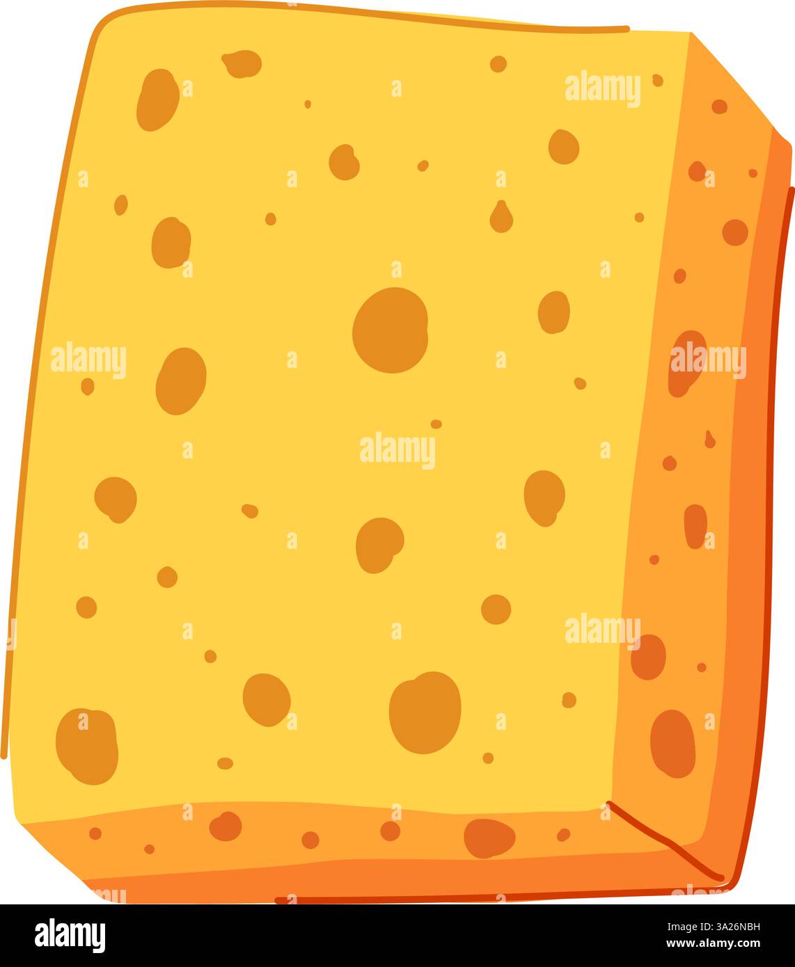 organic biodegradable kitchen sponge cartoon vector illustration Stock ...