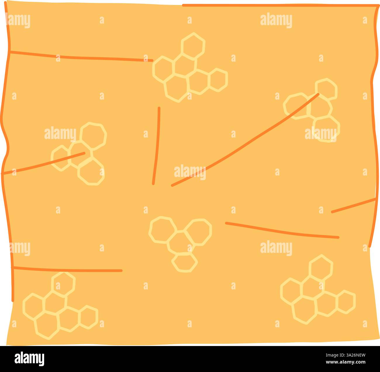 reusable beeswax food wrap cartoon vector illustration Stock Vector ...