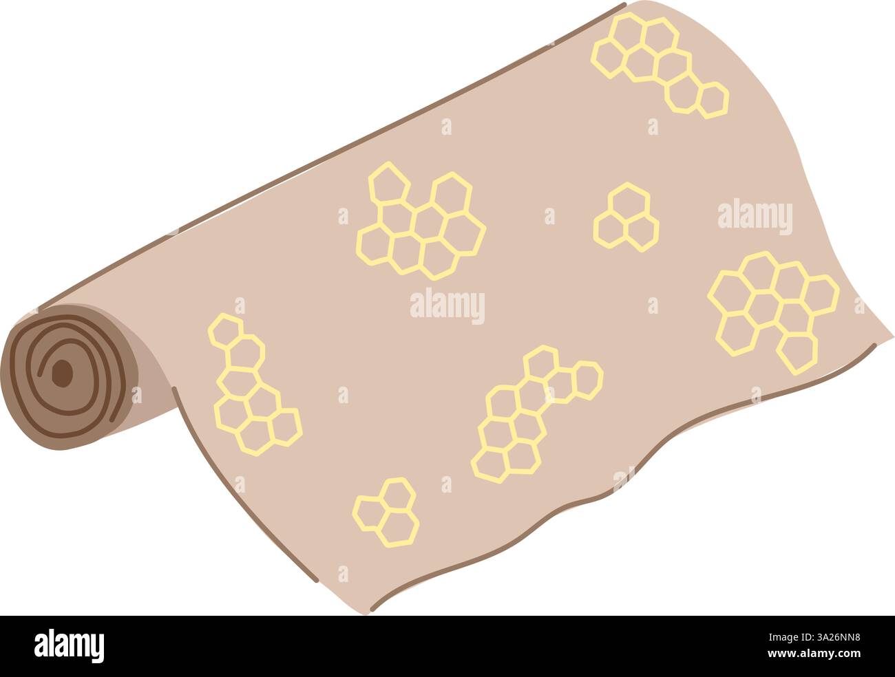 natural beeswax food wrap cartoon vector illustration Stock Vector ...