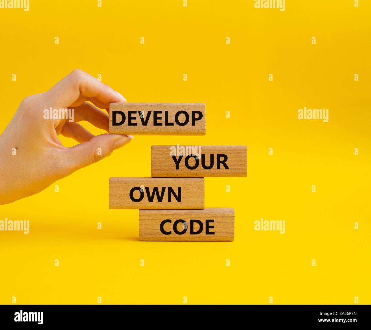 Develop your own code symbol. Concept words Develop your own code on ...