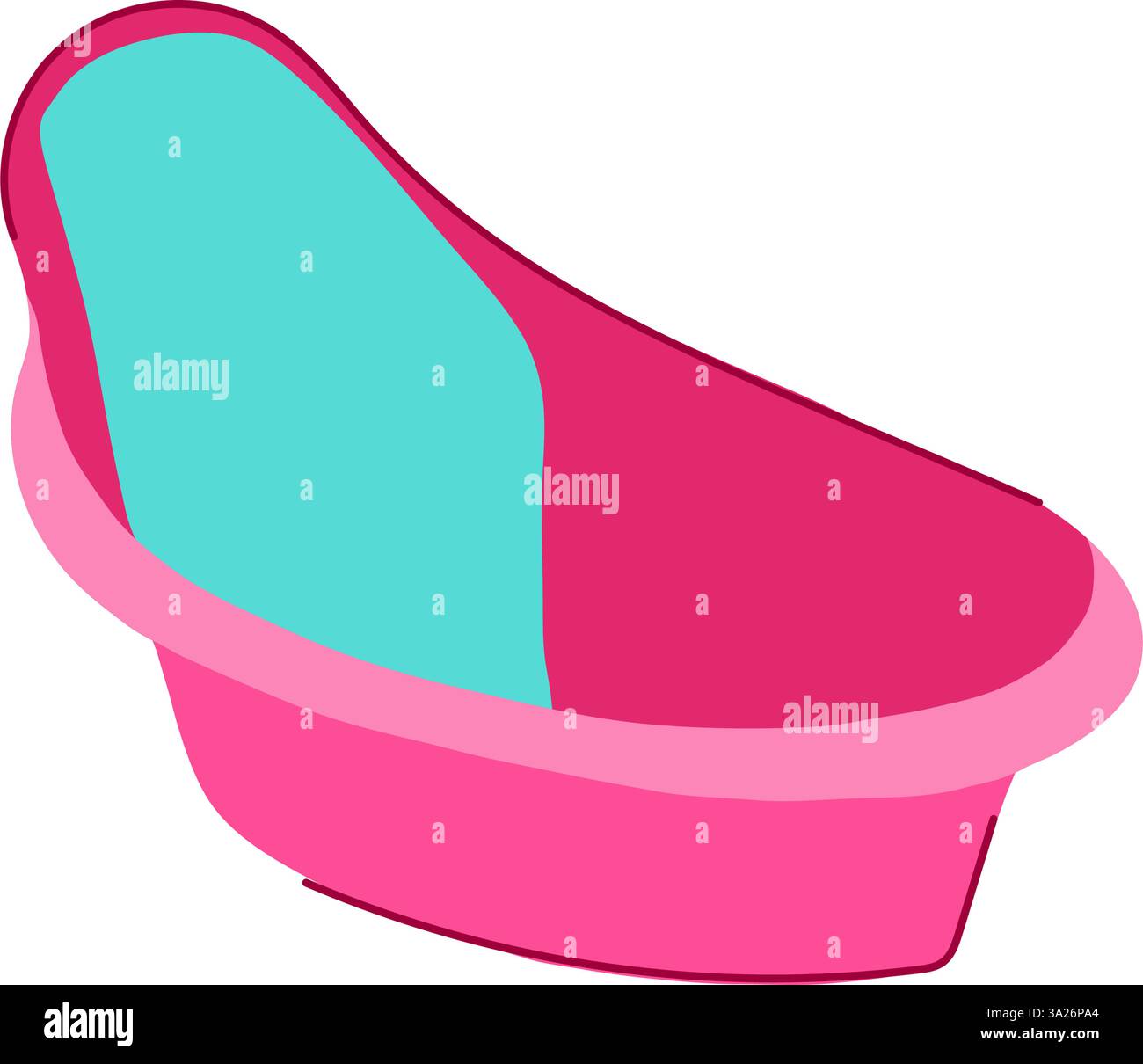 sponge bathtub baby cartoon vector illustration Stock Vector Image ...