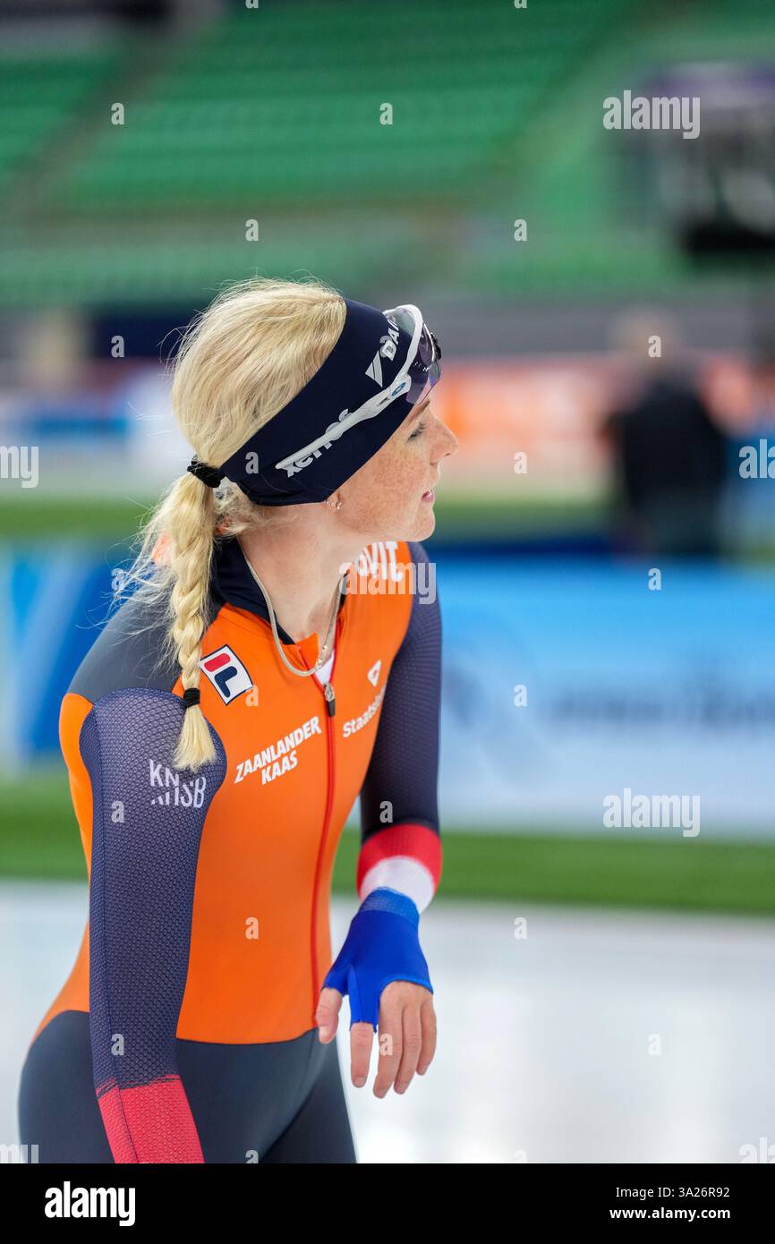 HAMAR, NORWAY - MARCH 12: Marijke Groenwoud during the Training World ...