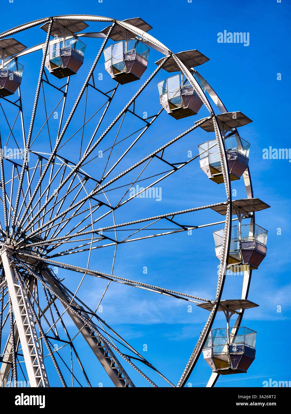 Ferris Wheel Against Blue Sky – Amusement Park Attraction, Carnival ...