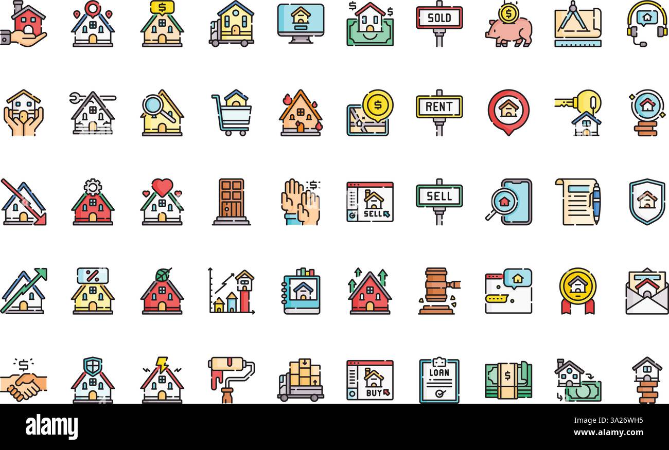 Real estate icons High-Quality Vector Icons Collection with Editable ...