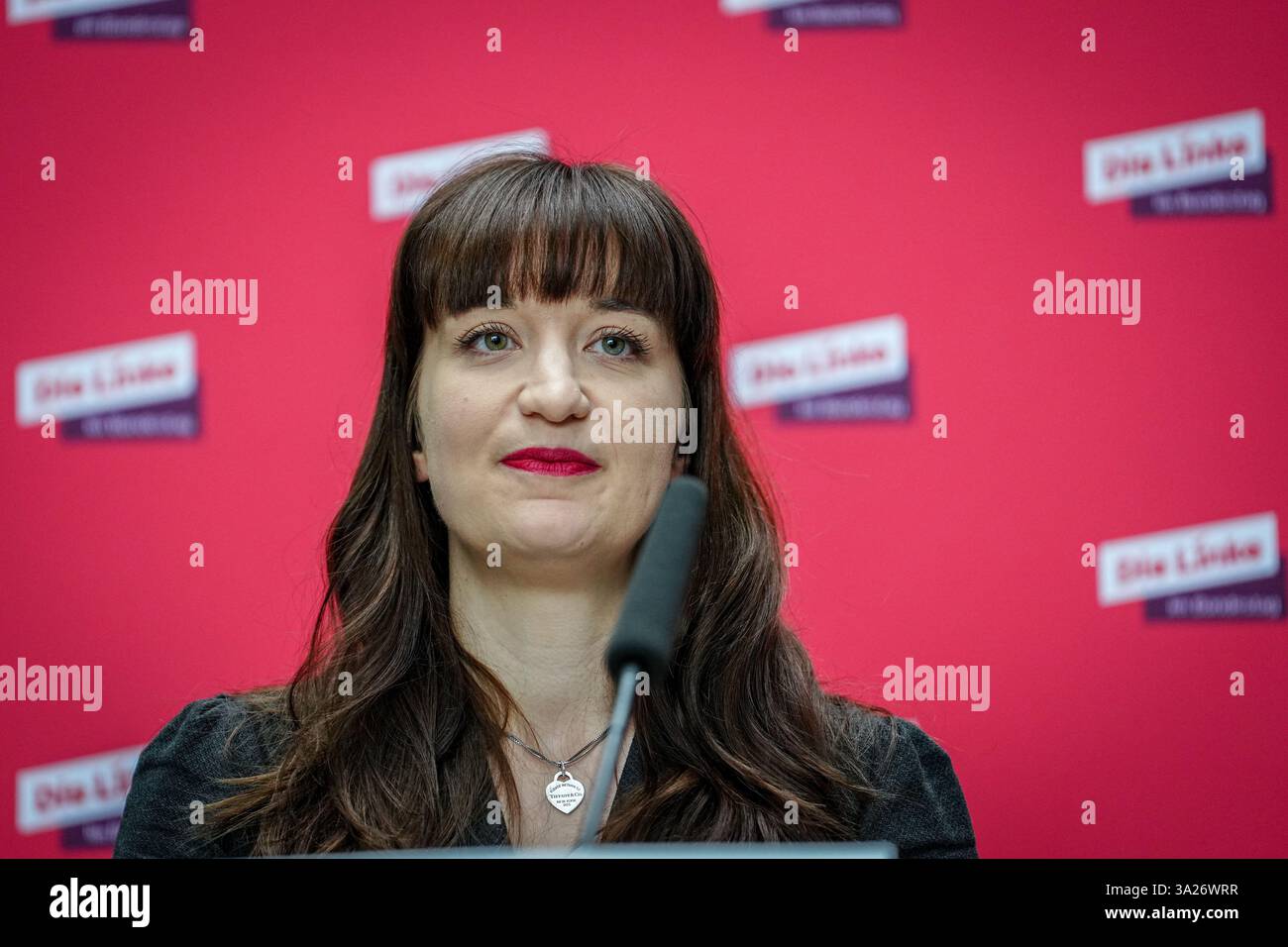 Berlin, Germany. 12th Mar, 2025. Heidi Reichinnek (Die Linke) gives a ...