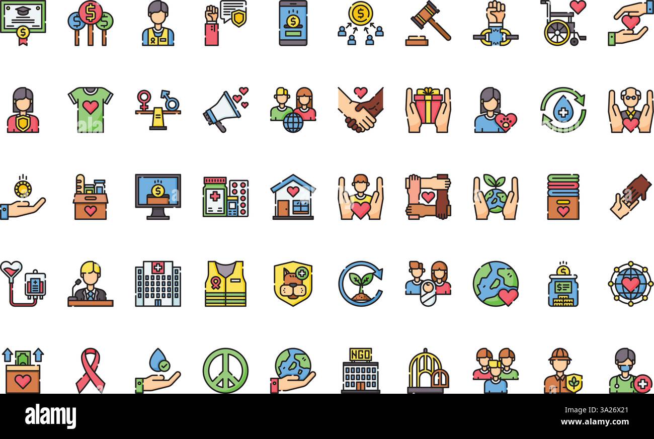 Non governmental organization icons High-Quality Vector Icons ...