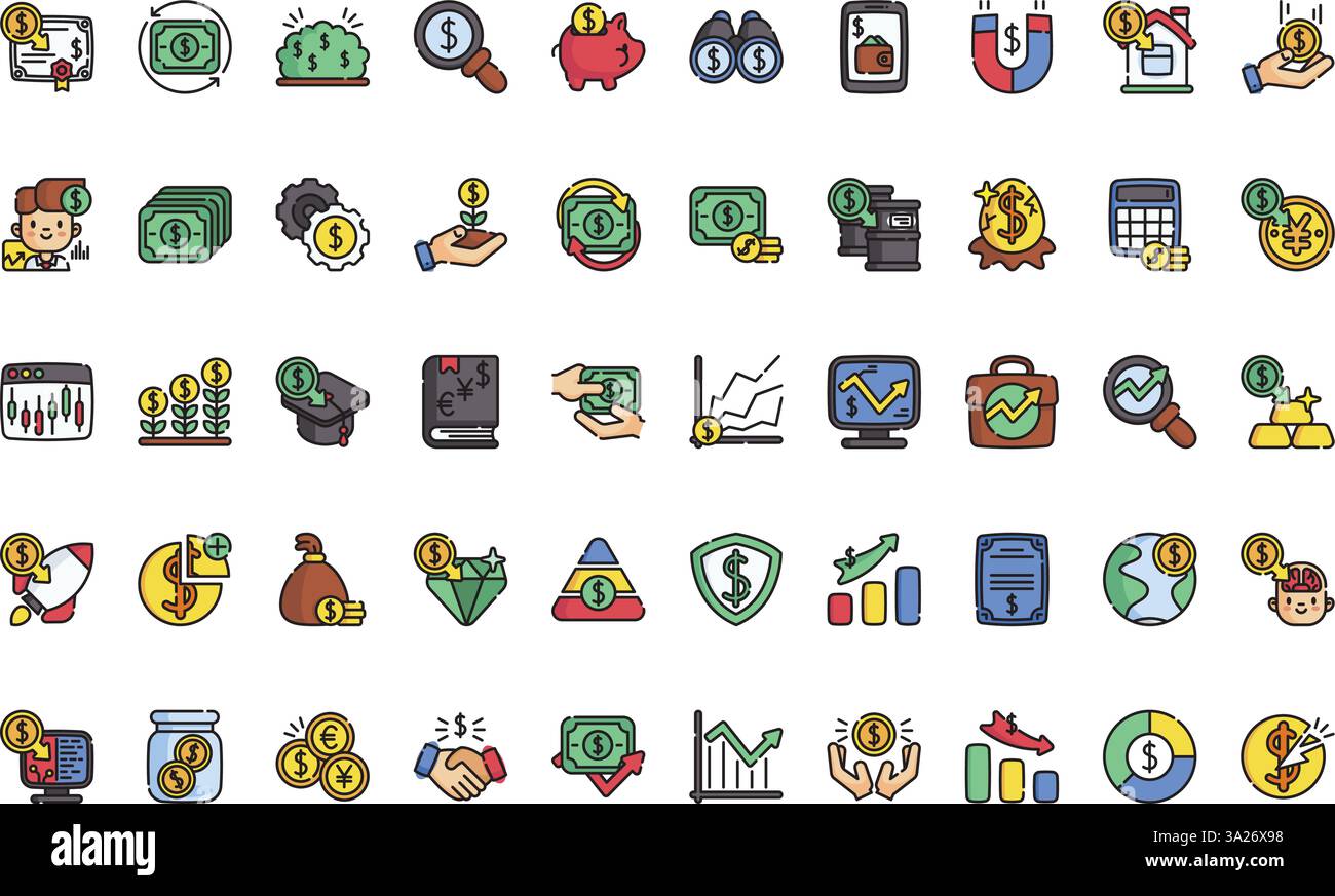 Investment icons High-Quality Vector Icons Collection with Editable ...