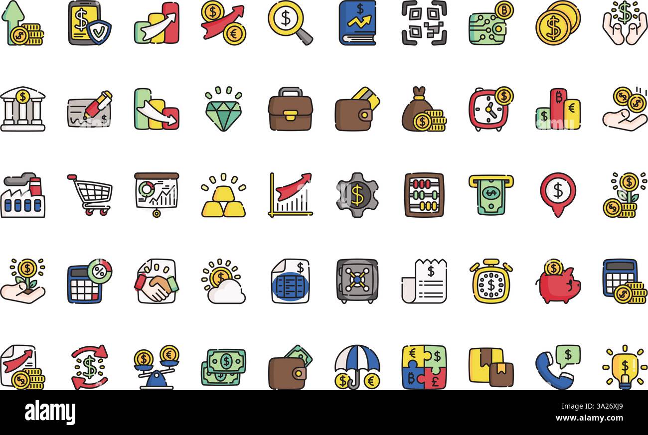 Economy icons High-Quality Vector Icons Collection with Editable Stroke ...