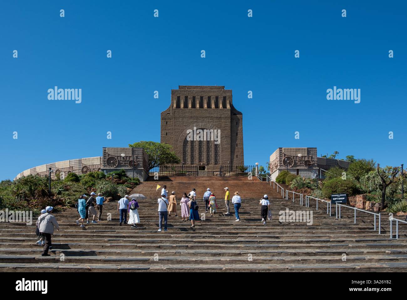 Pretoria. South Africa. October 23, 2024. Voortrekker Monument, blue ...