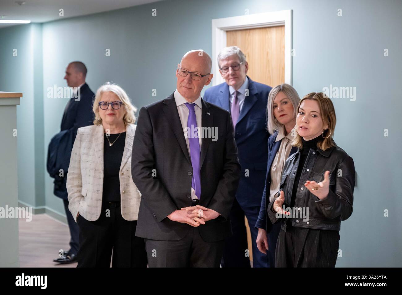First Minister of Scotland John Swinney during a visit to officially ...