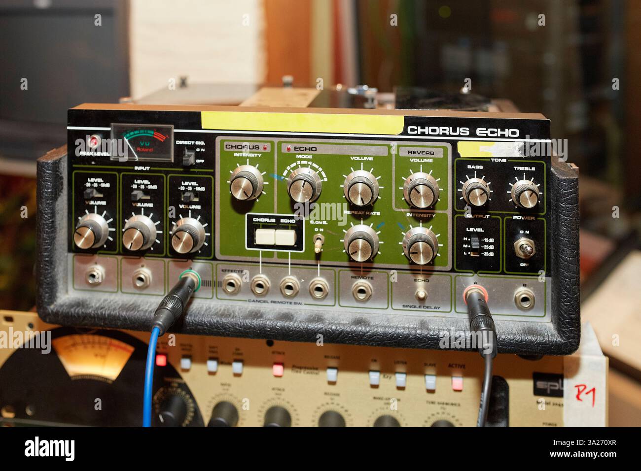 Vintage audio equipment with multiple knobs and controls for sound ...