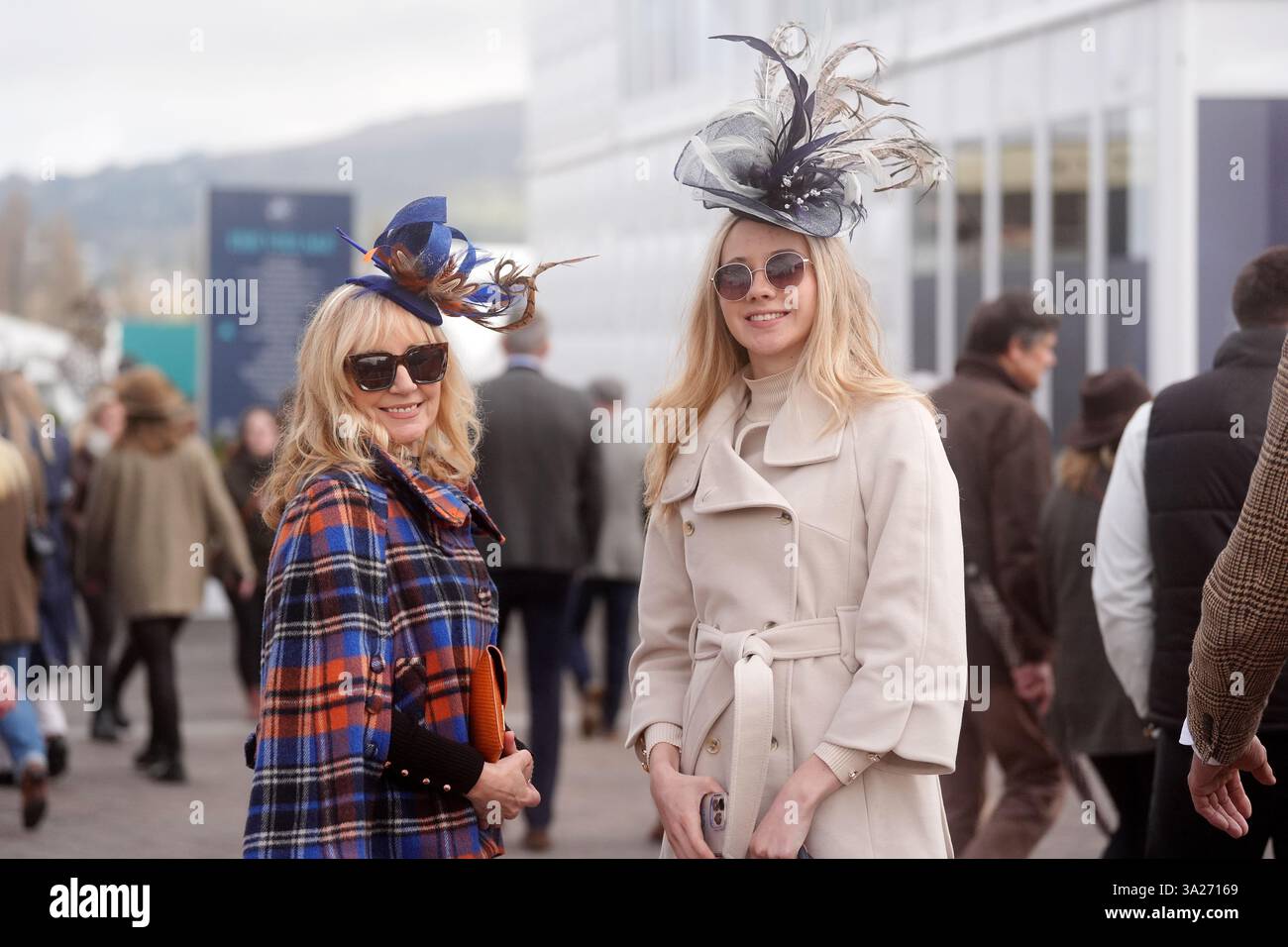 Racegoers arrive on day two of the 2025 Cheltenham Festival at ...