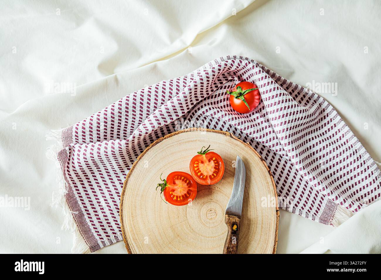 Top view tomatoes selection process hi-res stock photography and images ...