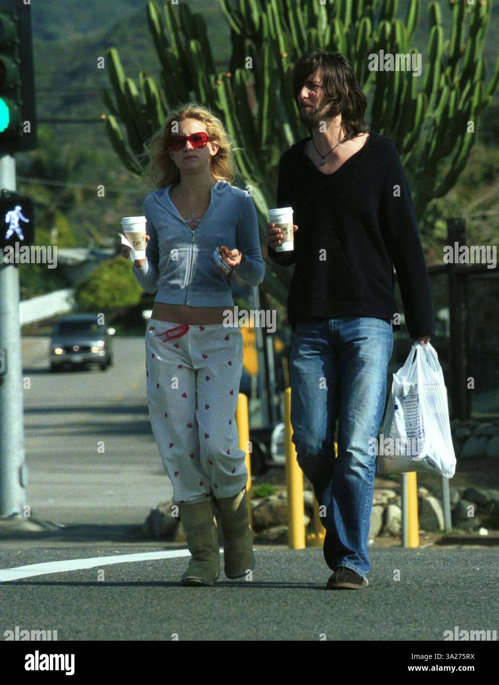 Feb 14, 2002; Malibu, California, USA; Actress KATE HUDSON appears to ...