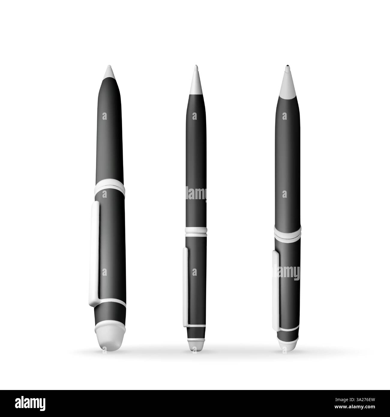 3D set of detailed classic ballpoint pen Stock Vector Image & Art - Alamy