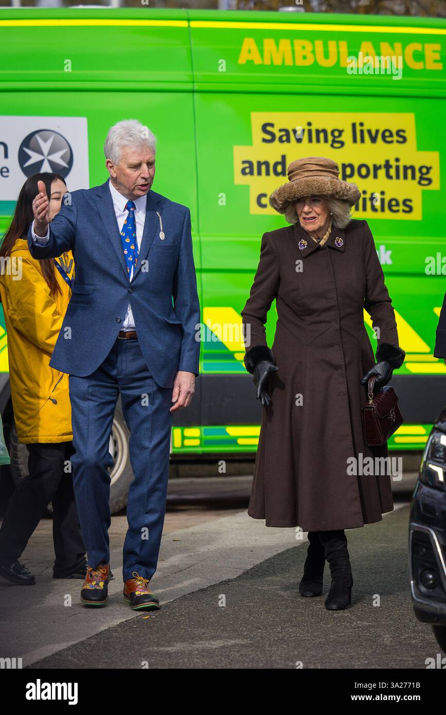 HRH Queen Camilla arrives ahead of day two of the 2025 Cheltenham ...