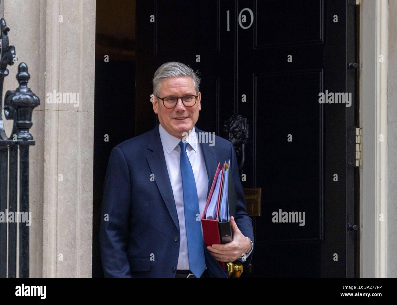 London, UK. 12 March 2025 Prime Minister, Keir Starmer, leaves Number ...