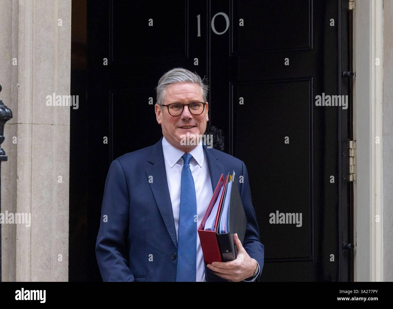 London, UK. 12 March 2025 Prime Minister, Keir Starmer, leaves Number ...