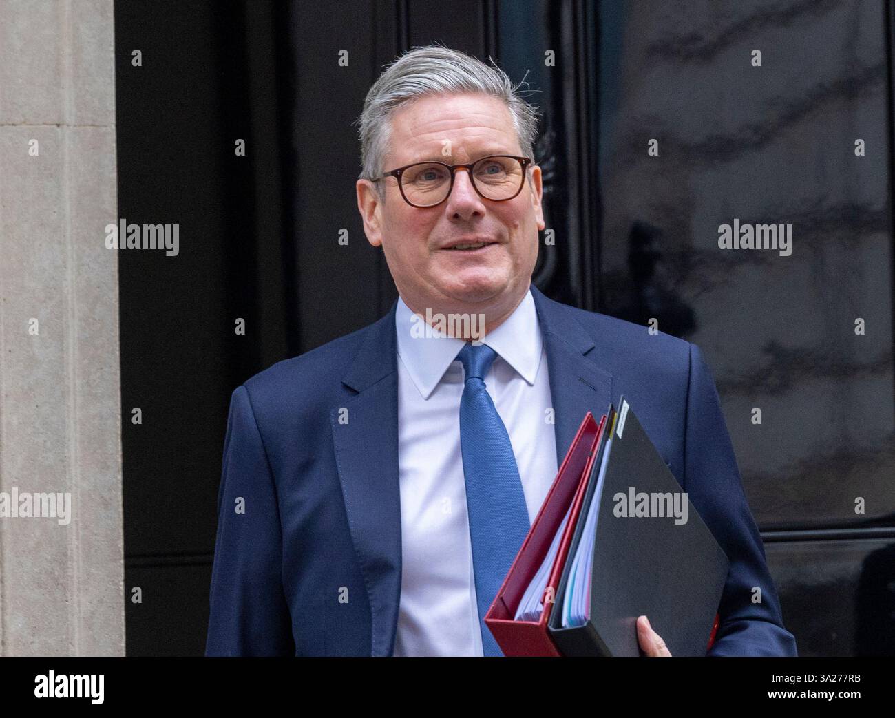 London, UK. 12 March 2025 Prime Minister, Keir Starmer, leaves Number ...
