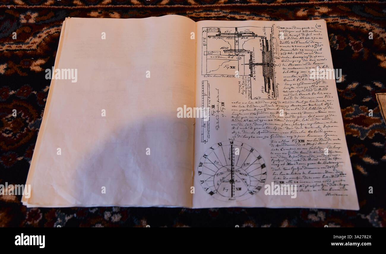 Franeker, the Netherlands. March 2, 2025. An original technical drawing ...