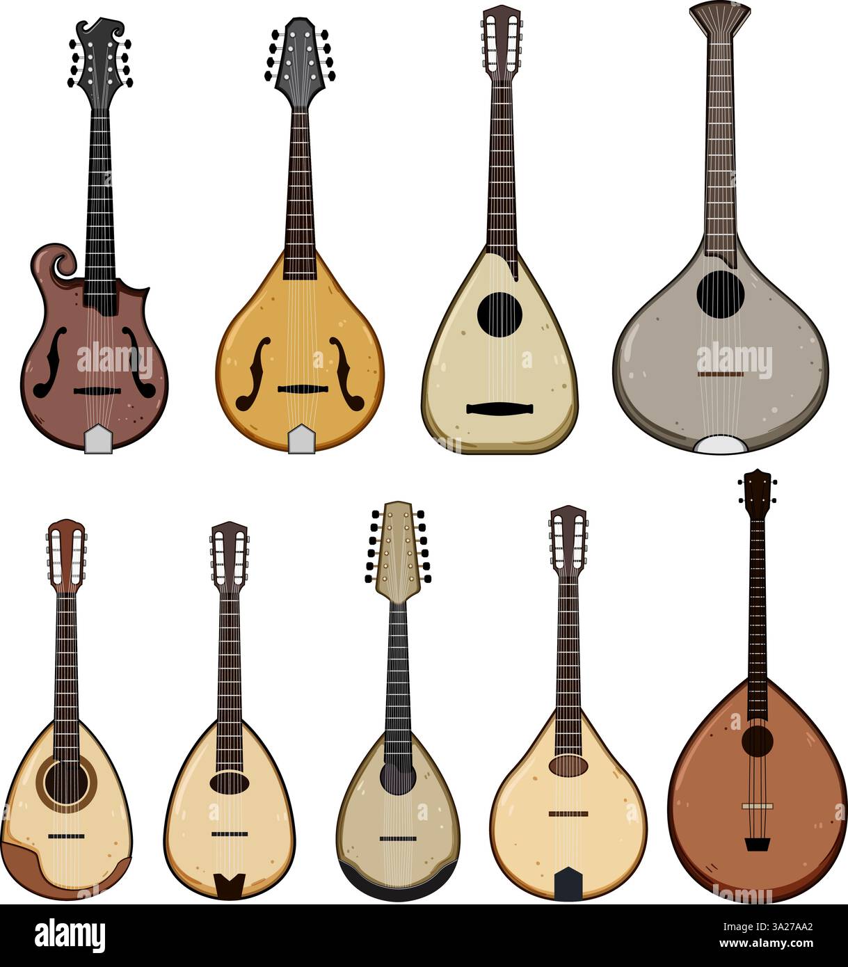 mandolin set cartoon vector illustration Stock Vector Image & Art - Alamy