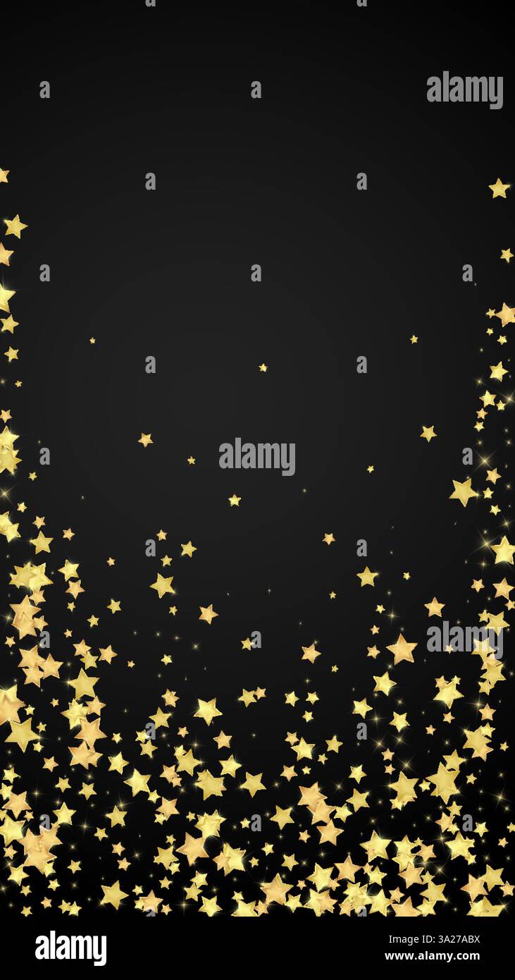 Magic stars vector overlay. Gold stars scattered around randomly ...