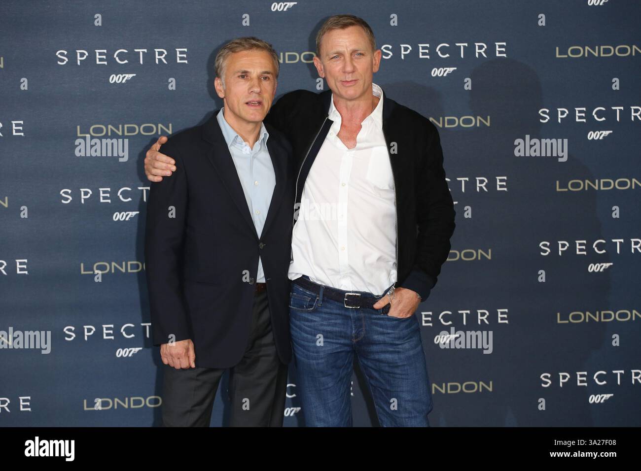Daniel Craig, Christoph Waltz attend the photocall for the new James ...