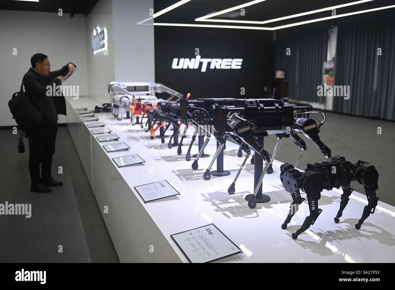 Hangzhou, China's Zhejiang Province. 20th Feb, 2025. A visitor takes ...