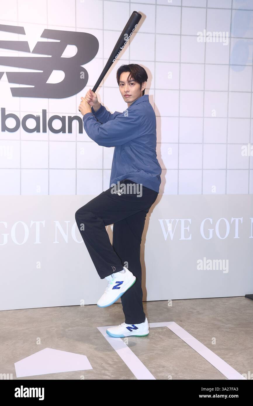 TAIPEI, CHINA - MARCH 12, 2025 - Baseball player-turned-actor TSAO Yu-Ning attends a brand ...