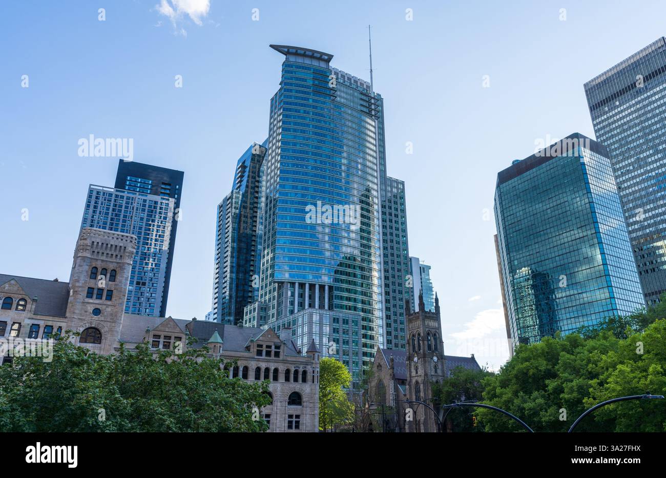 Downtown Montreal Skyline with Historic and Modern Architecture ...