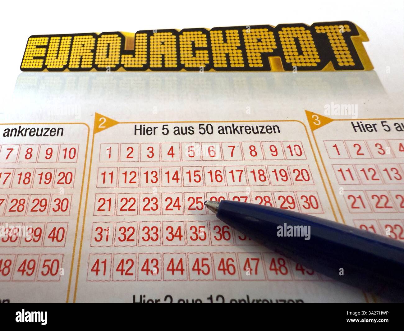 Tippschein Eurojackpot Zahlen Ziehung *** Eurojackpot ticket numbers ...