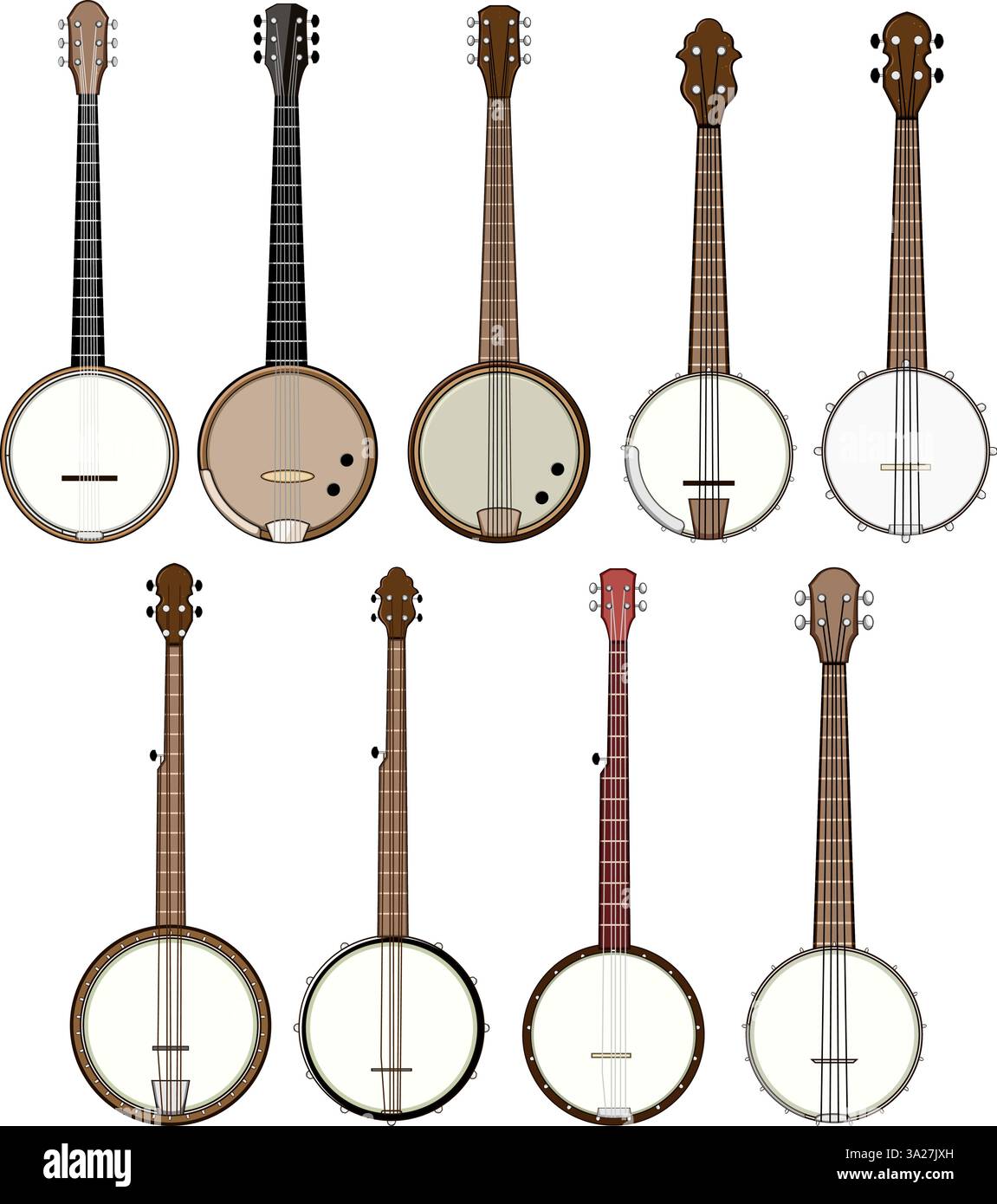 banjo set cartoon vector illustration Stock Vector Image & Art - Alamy