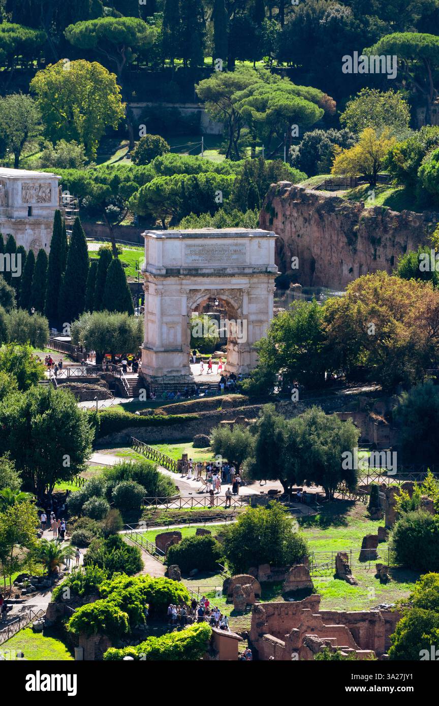 Arch of Titus in Rome, Italy displaying the Capture of Jerusalem by the ...