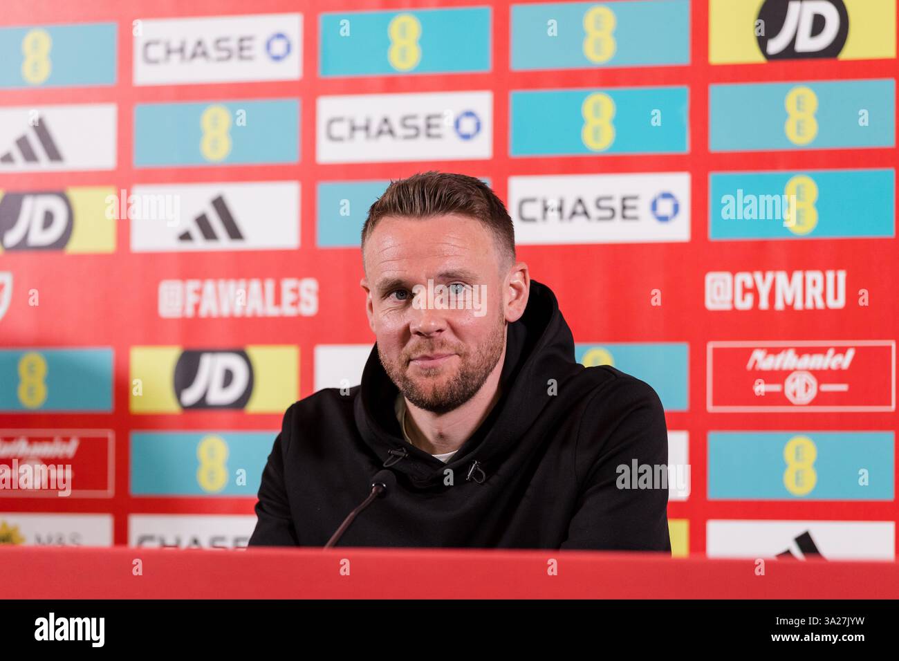 PONTYCLUN, WALES - 12 MARCH 2025: Wales U19 National Team Manager Chris ...