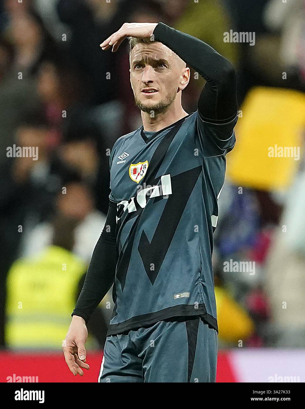 Madrid, Spain. 09th Mar, 2025. Rayo Vallecano's Ivan Balliu during La ...