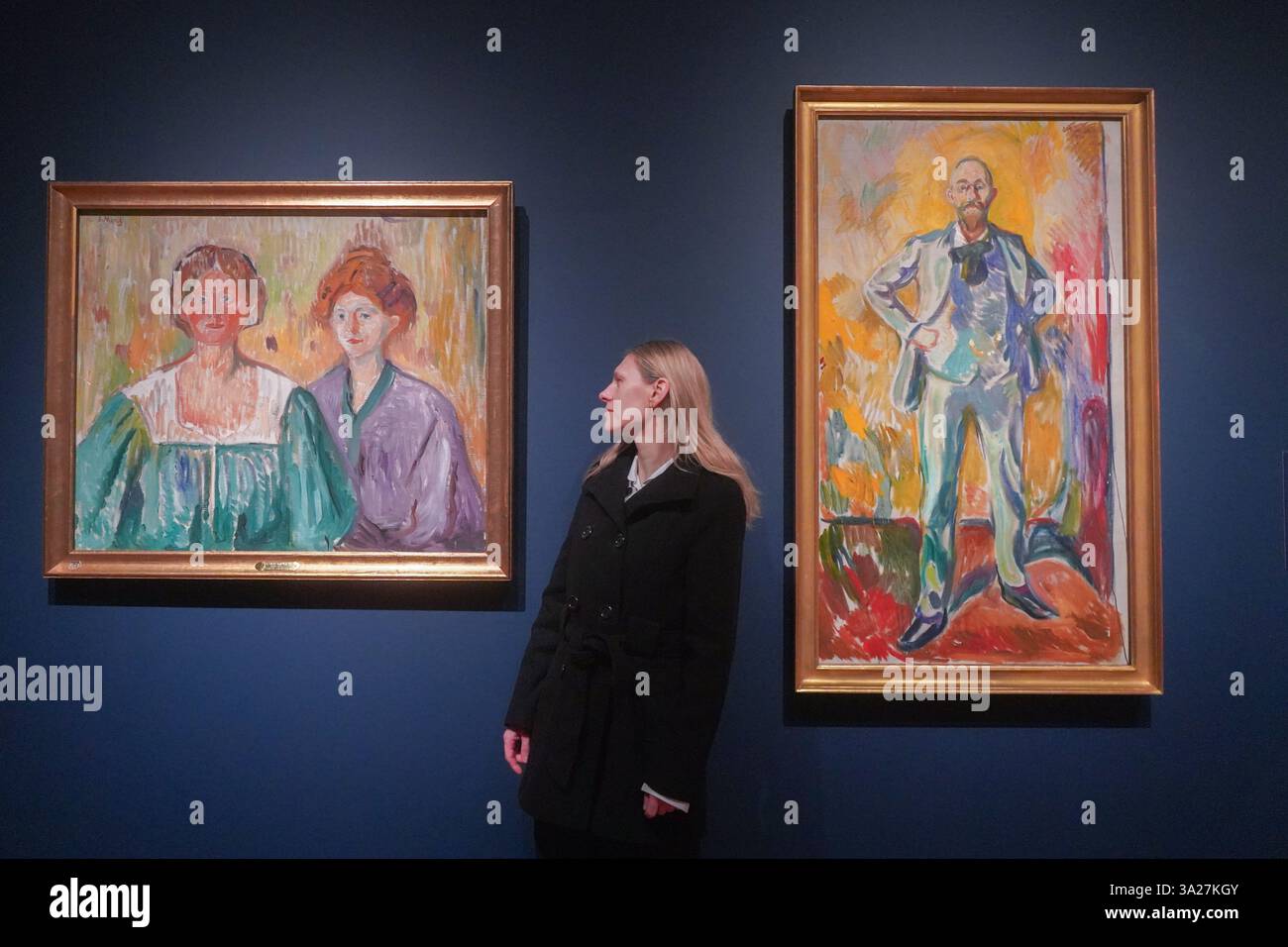 London, UK 12 March 2025. Image: l-r Olga and Rosa Meissner 1907 Oil on ...