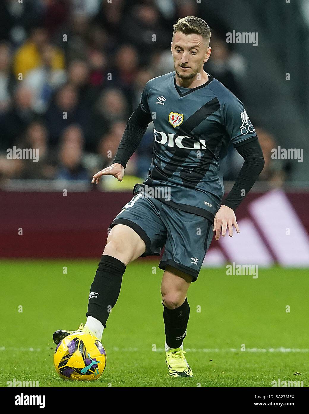 Madrid, Spain. 09th Mar, 2025. Rayo Vallecano's Ivan Balliu during La ...