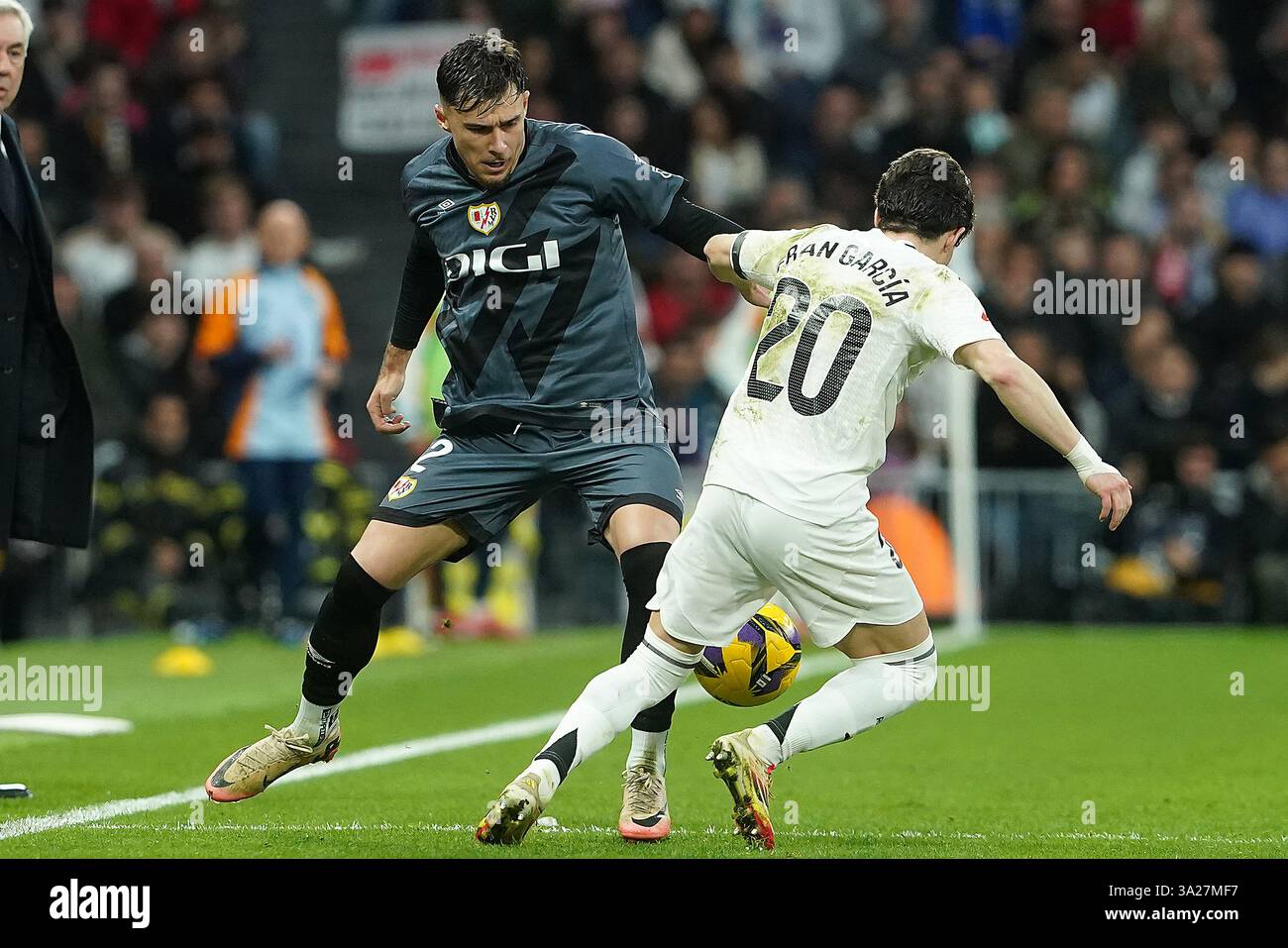 Madrid, Spain. 09th Mar, 2025. Rayo Vallecano's Andrei Ratiu during La ...