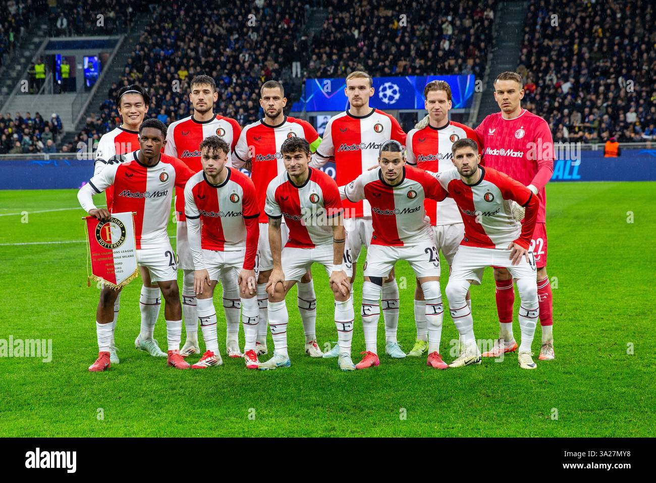 line up Feyenoord during match Fc Internazionale Milano vs Feyenoord ...