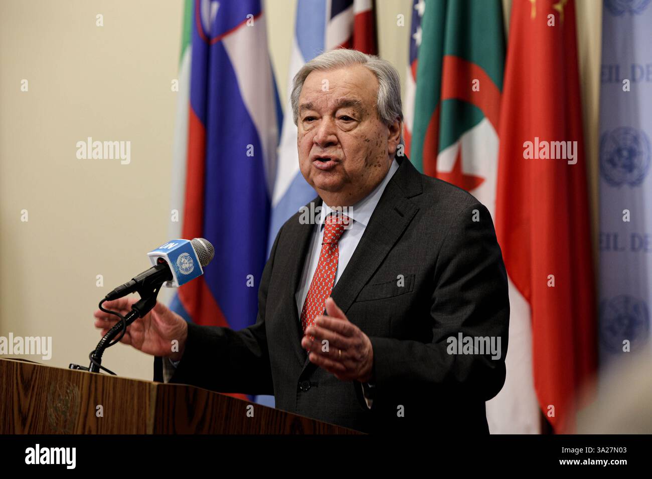 March 12, 2025, New York, New York, USA: UN Secretary General, ANTONIO ...