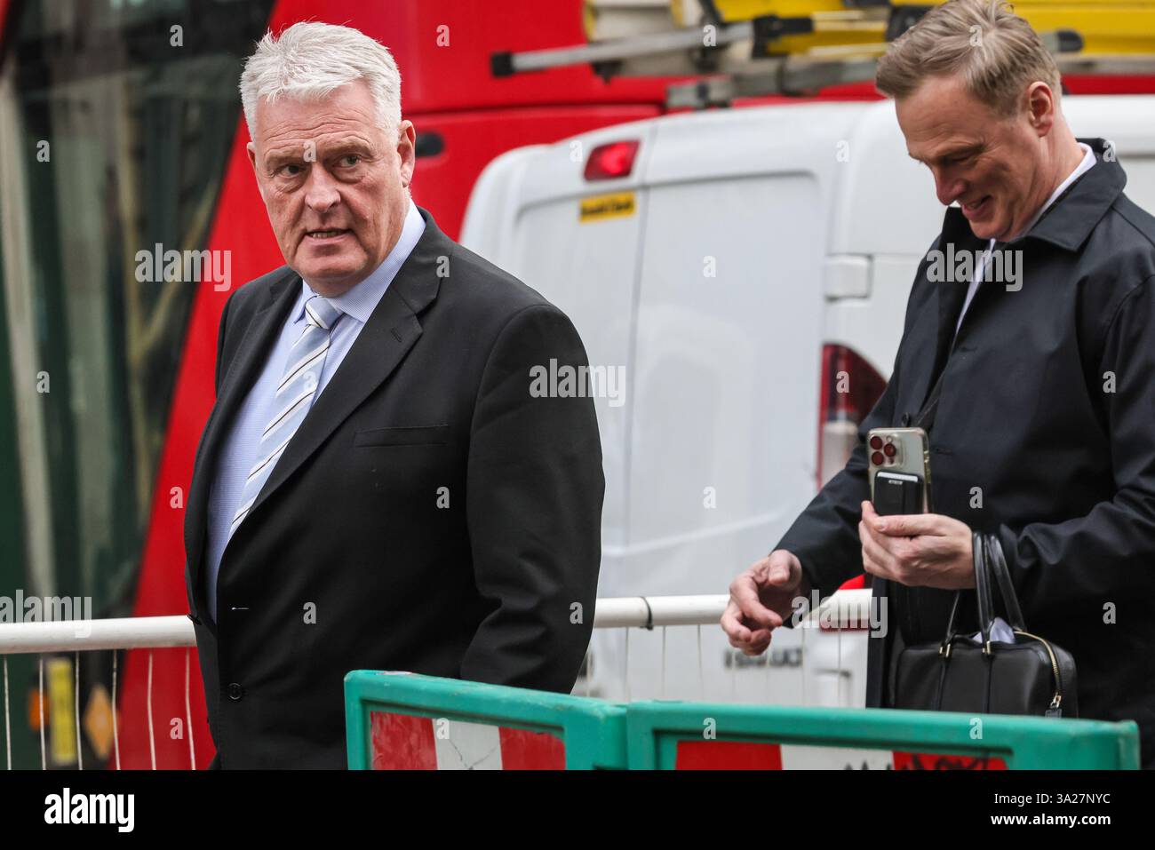 London, UK. 12th Mar, 2025. Lee Anderson, MP, Reform UK Party and Steve ...