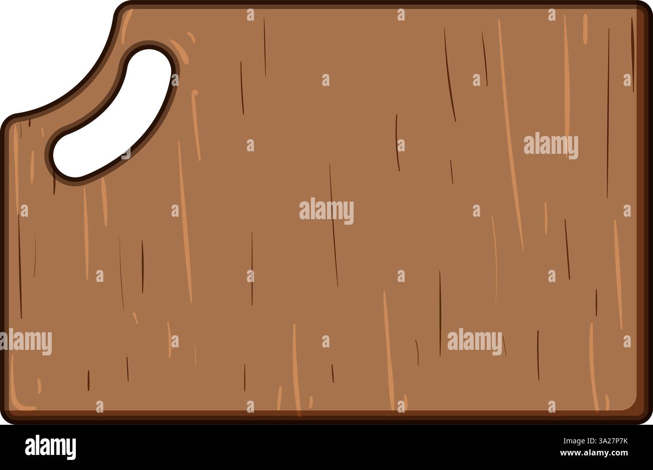 surface wooden cutting board cartoon vector illustration Stock Vector ...