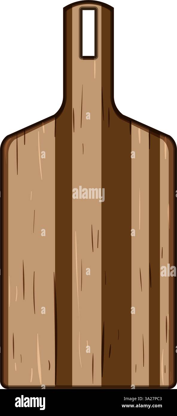 durable wooden cutting board cartoon vector illustration Stock Vector ...