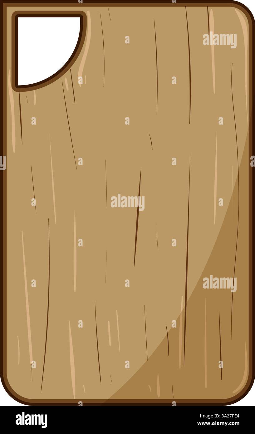 chopping wooden cutting board cartoon vector illustration Stock Vector ...