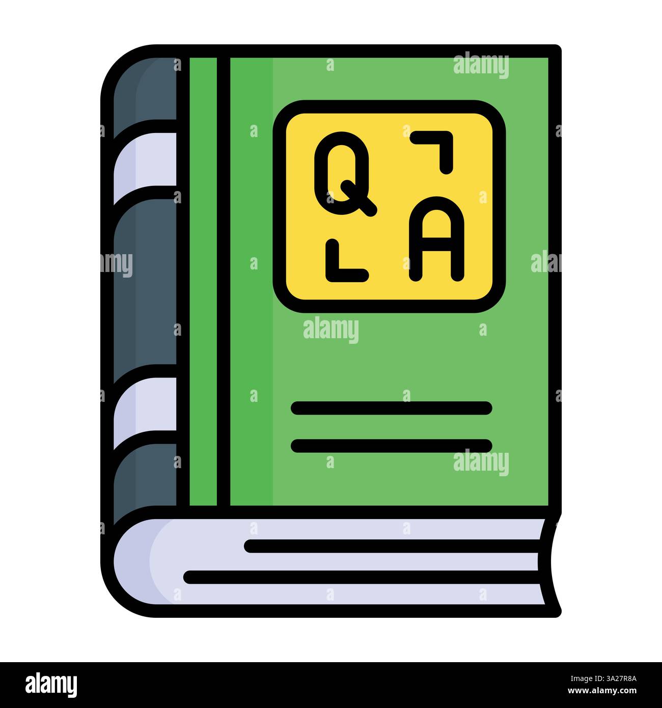 Question and answer book vector in trendy style, premium icon Stock ...