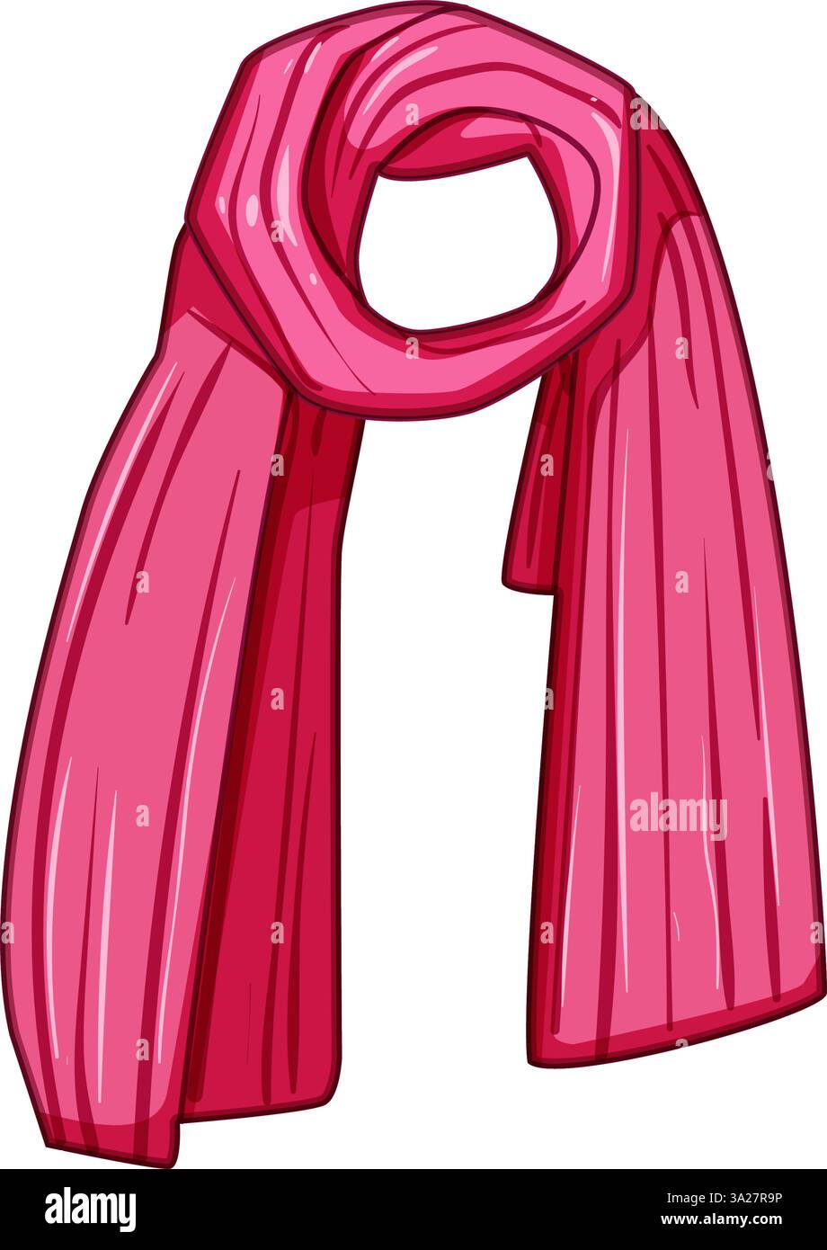 container woman scarf cartoon vector illustration Stock Vector Image ...