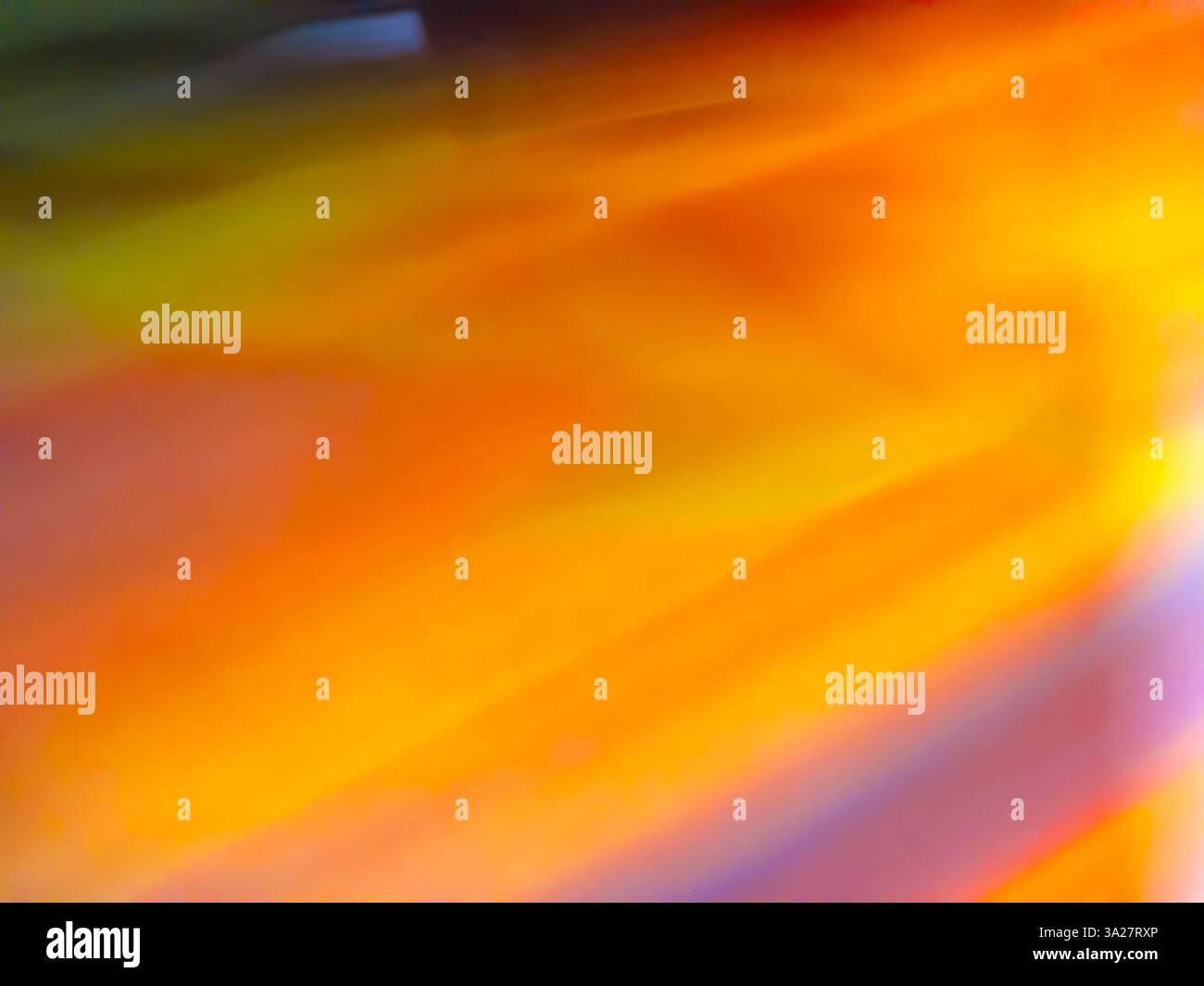 An explosion of warm colors like orange, yellow, and hints of purple ...