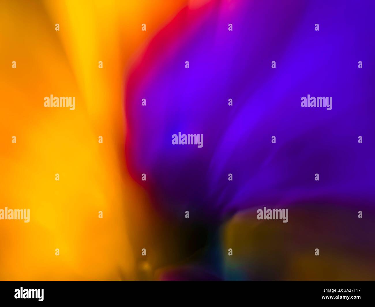 An ethereal interplay of purple and yellow unfolds, merging and ...