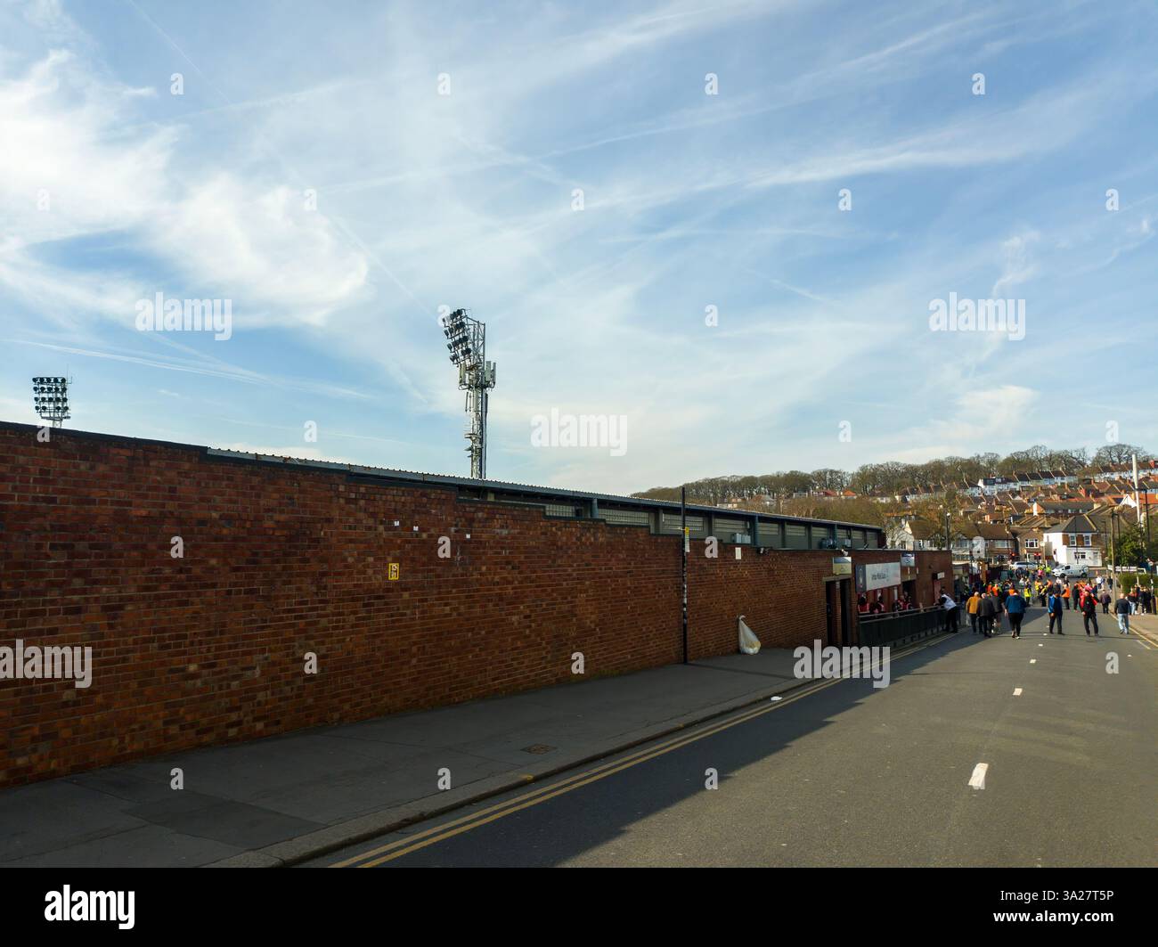 Supporters outside Selhurst Park, home of Crystal Palace Football Club ...