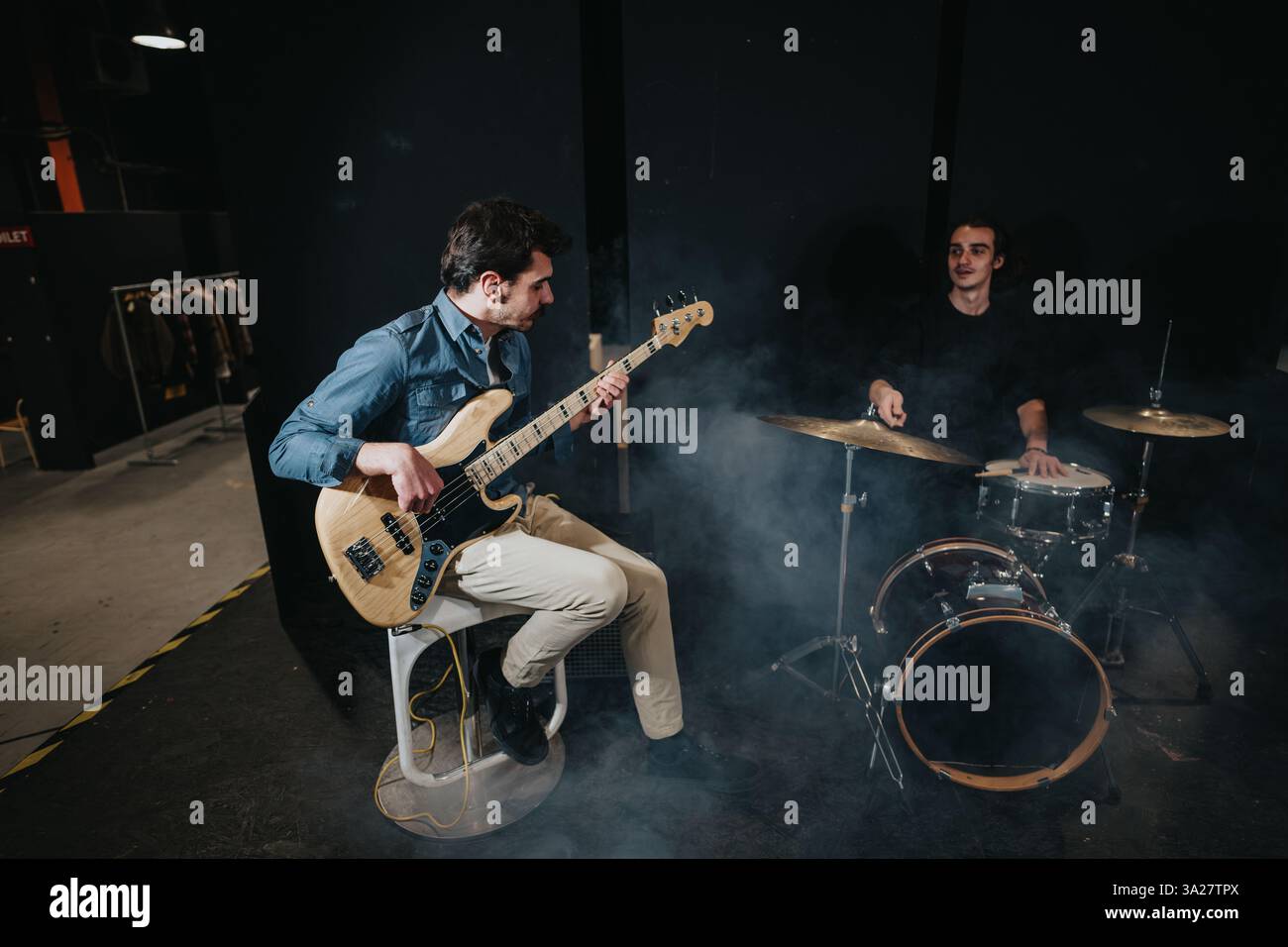 Musicians Practicing Together During a Rehearsal in a Creative Studio ...